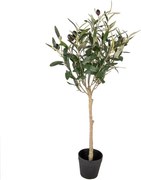Dekorace umělý stromek olivovník s olivami Olea Tree - 15*15*70 cm