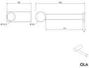Držák na toaletní papír OLA - možnost volby barvy