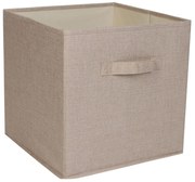 Skládací úložný box Compactor SANDY do police a knihovny,  31 x 31 x 31 cm, béžový