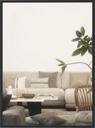 HOMCOM obdélníkové nástěnné zrcadlo 76×101 cm — černý MDF rám | Aosom