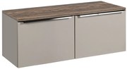 Závěsná skříňka pod umyvadlo SantaFe s deskou 120 cm taupe/dub santa fe vintage