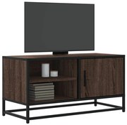 TV skříňka hnědý dub 80 x 34,5 x 40 cm kompozitní dřevo a kov
