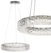Toolight Toolight, LED stropní křišťálové svítidlo 40cm, 24W, 4000K, MS004-CP, chromová, OSW-09614