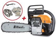 Riwall PRO RPCS 5140 SET řetězová pila s benzinovým motorem 49 ccm + náhradní řetěz + rukavice + ochranné brýle
