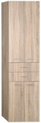 Aqualine Keramia Fresh - Vysoká skříňka ZOJA se zásuvkami, 50x184x29 cm, dub platin 51296