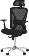Ergonomická kancelářská židle NILS - černá síťovina