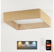 Brilagi-LED Stmívatelné svítidlo VELVET SQUARE LED/36W/230V Wi-Fi Tuya+DO hnědá