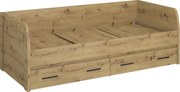 Postel 2S, 90x200, dub artisan, AIRON