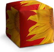 Sablio Taburet Cube Slunečnice - 50x50x50 cm