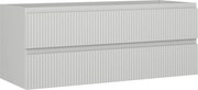 Mexen Rivel, koupelnová skříňka pod umyvadlo 120 cm, 2 zásuvky, drážkovaná, matná šedá, 91A20-12047-2-BFF62
