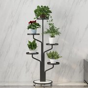 Luxusní stojan na květiny v černé barvě 130 cm