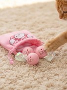 Sinsay - Sada pytlík a míčky pro kočky Hello Kitty 5 pack - pastelová růžová