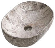 BPS-koupelny Keramické umyvadlo na desku HYD-NO-MAR2-480 48x34,5 cm, šedý mramor