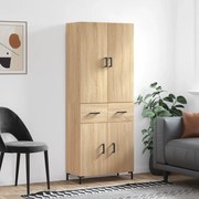 Skříň highboard dub sonoma 69,5 x 34 x 180 cm kompozitní dřevo