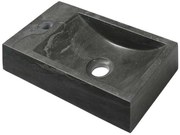 Sapho Blok - Umývátko 40x22 cm, otvor pro baterii vlevo, bez přepadu, antracit 2401-38