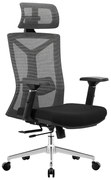 Kancelářská ergonomická židle Neoseat MARCO — látka, černá, nosnost 150 kg