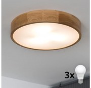 Brilagi - LED Stropní svítidlo CARVALHO 3xE27/60W/230V dub pr. 47,5 cm