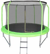 Trampolína COMFORT 244cm zelená se žebříkem