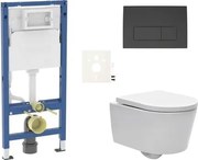 Závěsný WC set Geberit do lehkých stěn / předstěnová + WC SAT Brevis SIKOGESBRED50BL2