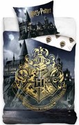 Bavlněné ložní povlečení Harry Potter - Škola čar a kouzel v Bradavicích - 100% bavlna - 70 x 90 cm + 140 x 200 cm