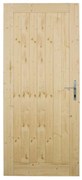 Palubkové dveře Woodisol, 90 L, rozměr: 946 × 1985 mm, masivní dřevo, levé, smrk, plné