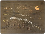 Li-Go "Ještěd" světelný obraz 230V 90x62cm provedení povrchu: dub světlý
