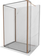 Mexen Kioto sprchová stěna Walk-in 90 x 80 x 30 cm, černý rám, růžové zlato - 800-090-080-221-60-70-030
