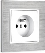 Elhard Zásuvka Vera Aluminium, stříbrná - kompletní set VA6100S