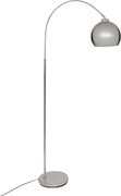 Stojací lampa oblouková FLORIS, kovová, stříbrná, 177 cm