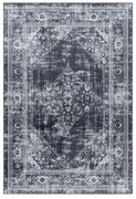 Ayyildiz, Kusový koberec Fiesta 4301 black, 80x250, černobílá, chodba / předsíň