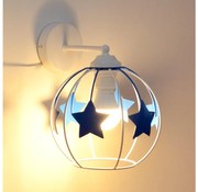 Helam Dětská nástěnná lampa STARS 1xE27/15W/230V modrá/bílá KK-1385/1 WT+BL