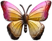 Nástěnná kovová dekorace motýl BUTTERFLY 40 cm - více barev Barva: Fialová