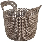 Koš kul. xs knit 3l 226398 hnědošedý