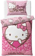 Bavlněné ložní povlečení Hello Kitty - motiv Sweet Dream - 100% bavlna - 70x90 cm + 140x200 cm