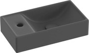 Ravak Veda 400 - Umývátko 41x22 cm, bez přepadu, otvor pro baterii vlevo, antracit XJXL3240000