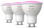 LED žárovka GU10 Philips Hue 3ks 4,3W (50W) White and Color Ambiance (2000-6500K/RGB) stmívatelná