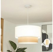 Brilagi - LED Lustr na lanku CERIA 1xE27/40W/230V pr. 50 cm bílá/béžová