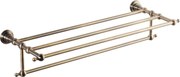 Sapho Diamond - Polička na ručníky s držákem, délka 60 cm, bronz 1318-14