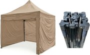 Nůžkový párty stan 3x3 m STEEL HEXAGON Barva opláštění (Zvolte variantu): 3A - BÉŽOVÁ