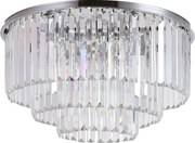 Toolight - Křišťálová stropní svítilna 7xE14 40W Glamour APP780-7C, chromová, OSW-05032