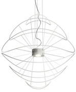 Axolight Hoops 6, bílé závěsné designové svítidlo, 2x16W LED 3000K stmívatelné, prům. 100cm, výška 100cm