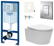 Cenově zvýhodněný závěsný WC set Grohe do lehkých stěn / předstěnová montáž+ WC SAT Brevis SIKOGRSBR1S