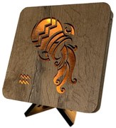 Li-Go Znamení "Vodnář" lampa 19x19cm provedení povrchu: dub světlý