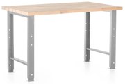 Výškově nastavitelný dílenský stůl Basic, 120 x 80 cm, šedá - ral 7038