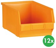 ArtPlast Plastové boxy BASIC, 305 x 480 x 177 mm, 12 ks, žlutooranžová
