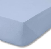 Světle modré napínací flanelové prostěradlo 90x190 cm Brushed – Catherine Lansfield
