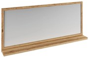 furniture-nabytek.cz - Masivní koupelnové zrcadlo Sidora z divokého dubu, olejované, hnědé – 138×60 cm
