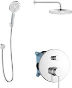 kielle Oudee - Sprchový set s baterií pod omítku, pro 2 spotřebiče, s příslušenstvím EcoSpare a tělesem, chrom 20602SP70