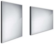 Nimco Zrcadla - Zrcadlo s LED osvětlením, 60x80 cm, hliník/černá ZPC 13002-90