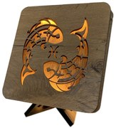 Li-Go Znamení "Ryby" lampa 19x19cm provedení povrchu: dub světlý